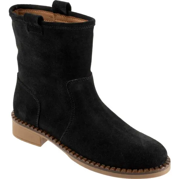BUENO Olina Ankle Bootie - Black Suede