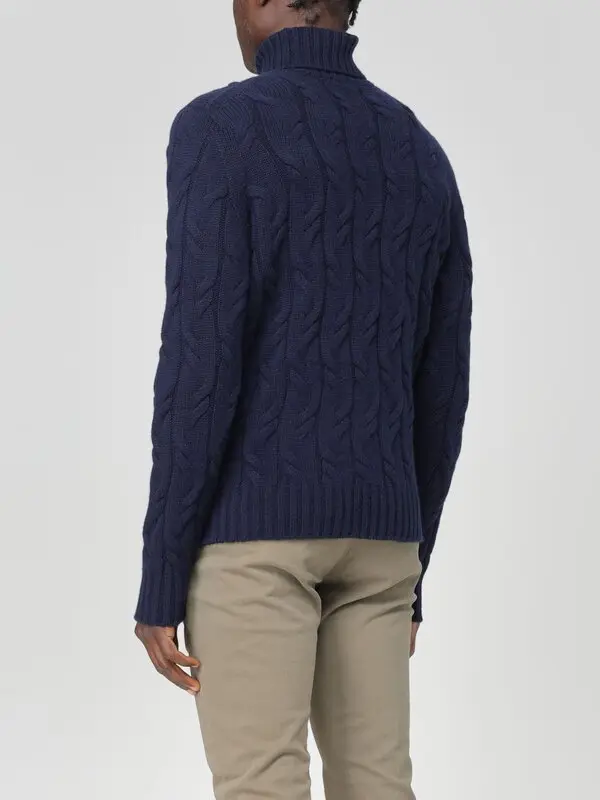 DRUMOHR Cable Knit Turtleneck Sweater - Blue