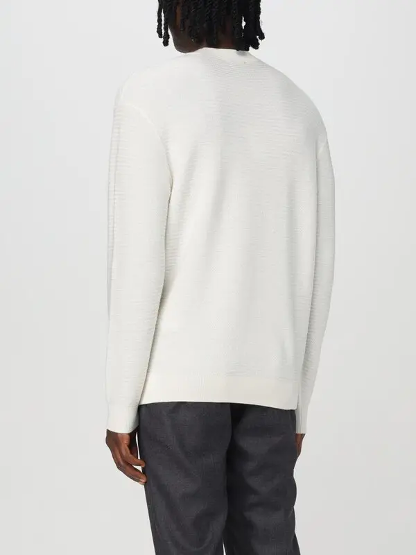 Emporio Armani Textured Crew Neck Sweater - Yellow Cream