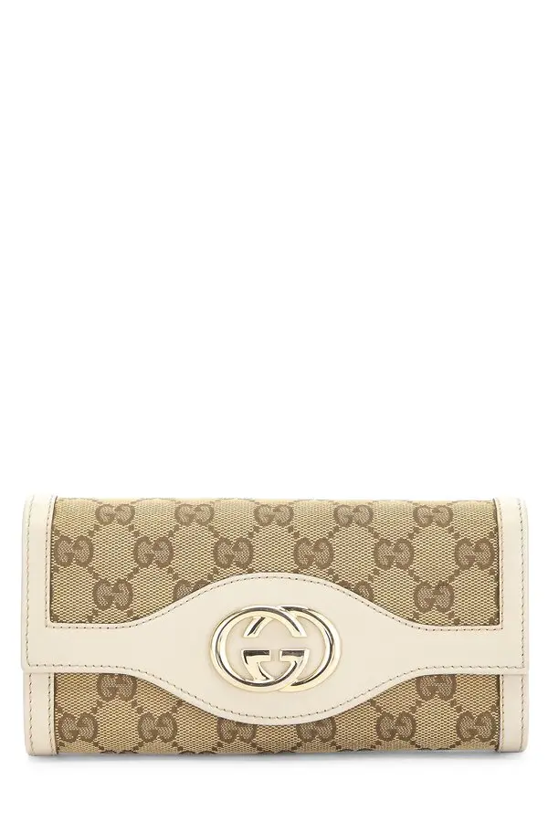 Gucci Original Gg Canvas Britt Continental Wallet - Beige