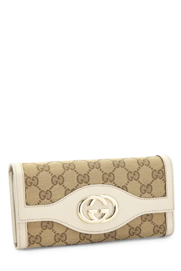 Gucci Original Gg Canvas Britt Continental Wallet - Beige