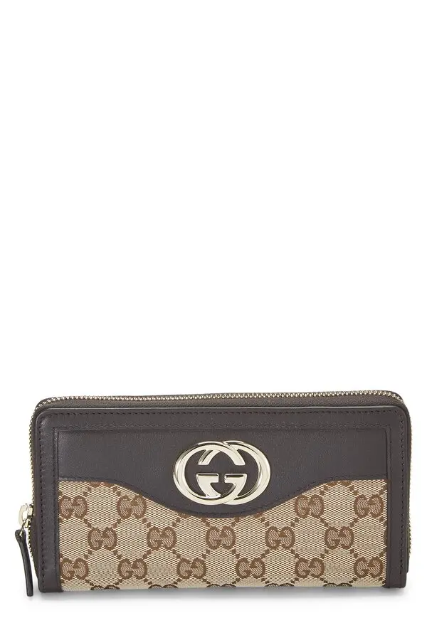 Gucci Original Gg Canvas Britt Continental Wallet - Brown