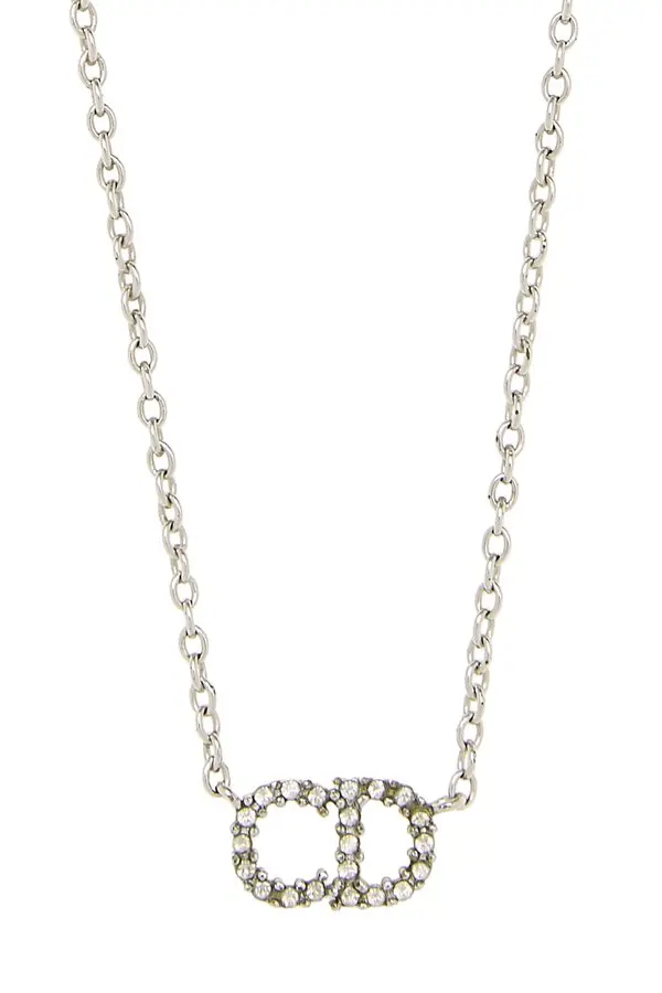Dior Crystal 'cd' Logo Necklace