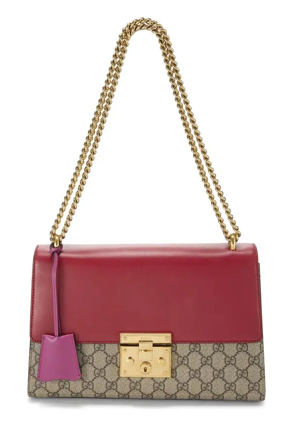 Gucci Gg Supreme Canvas Padlock Shoulder Bag - Multi