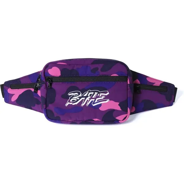 A BATHING APE Camo Waist Bag - Purple