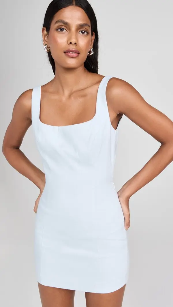 Sir. Iris Tie Mini Dress In Light Blue - 50% Off | Editorialist
