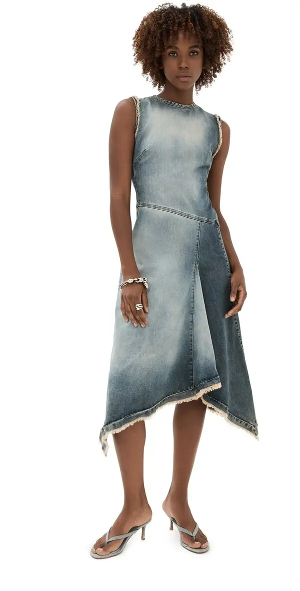 Acne Studios Denim Asymmetrical Dress