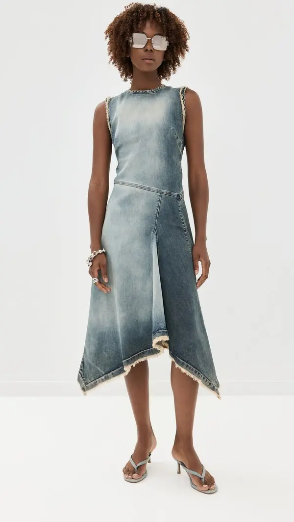 Acne Studios Denim Asymmetrical Dress