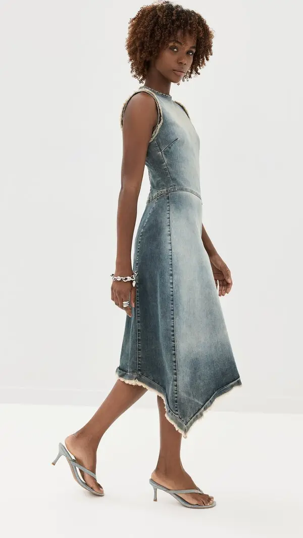 Acne Studios Denim Asymmetrical Dress