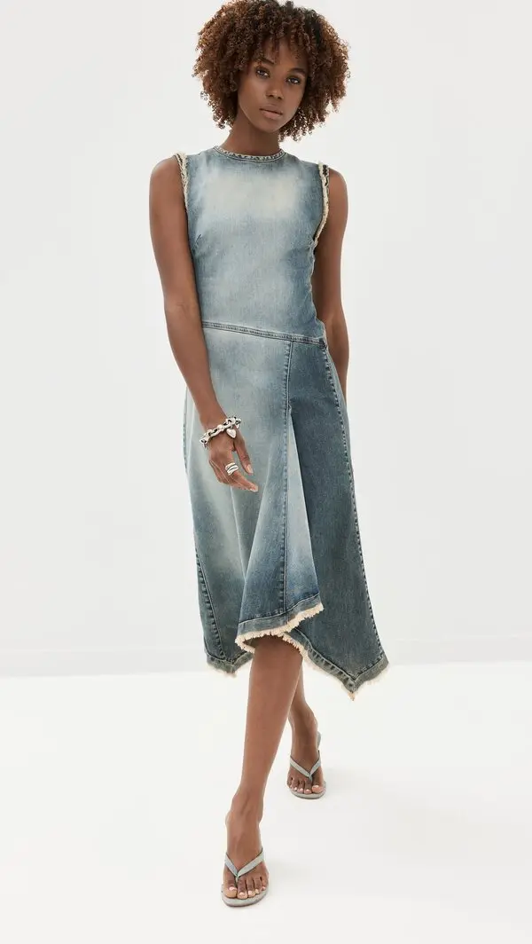 Acne Studios Denim Asymmetrical Dress
