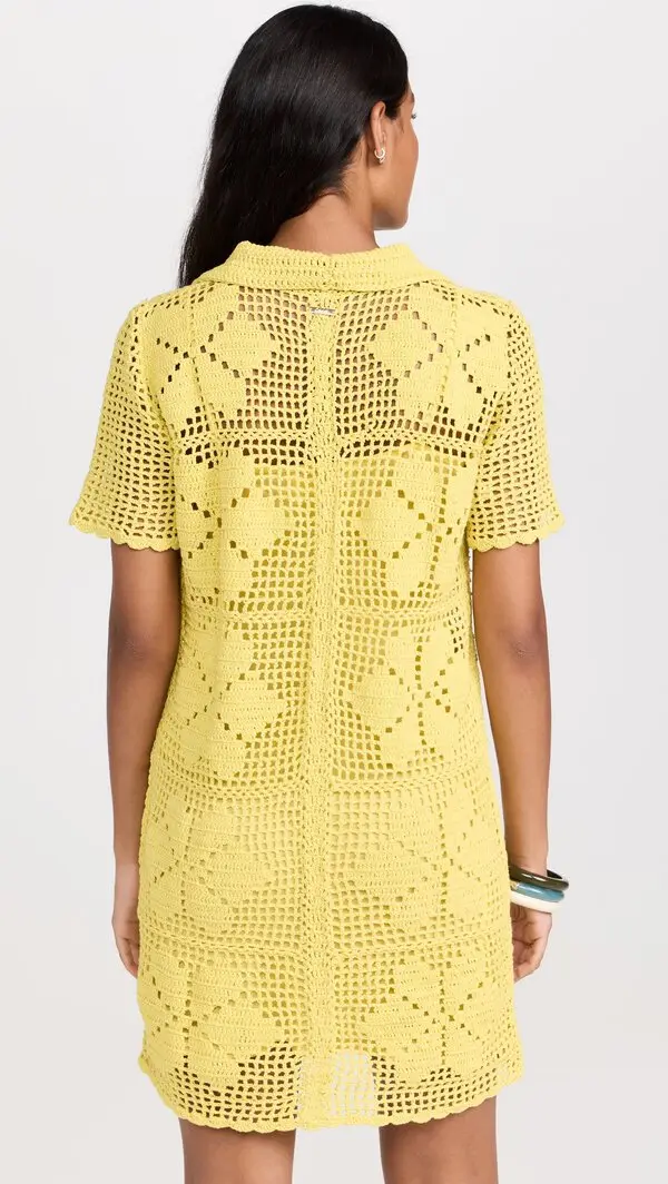 Cleobella Ileana Crochet Mini Dress In Yellow - 50% Off | Editorialist