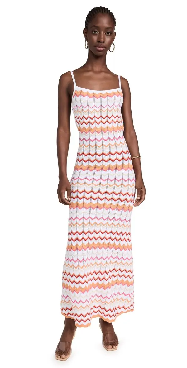 albie knit maxi dress Runaway The Label In Orange Multi - 80% Off NoSequins