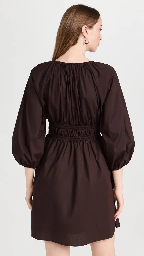 WAYF Leighton Mini Dress - Espresso