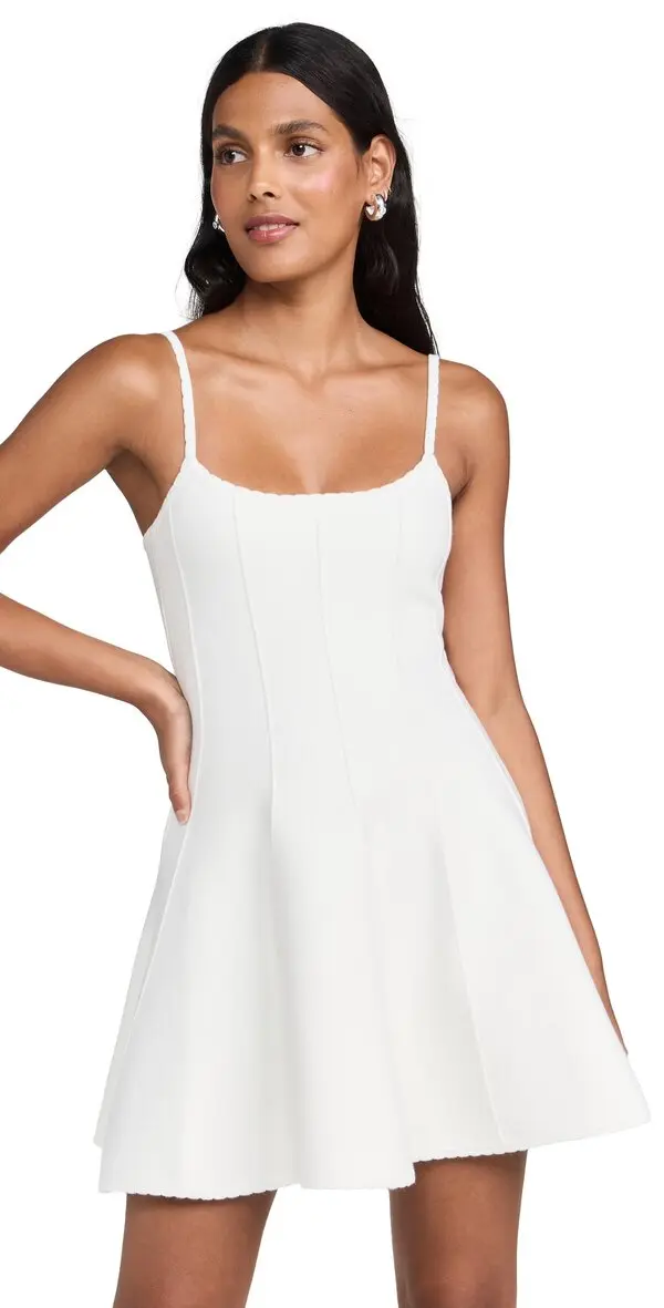 FLEUR DU MAL Flared Corset Dress - Ivory
