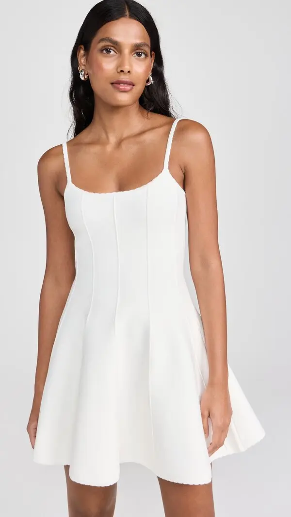 FLEUR DU MAL Flared Corset Dress - Ivory