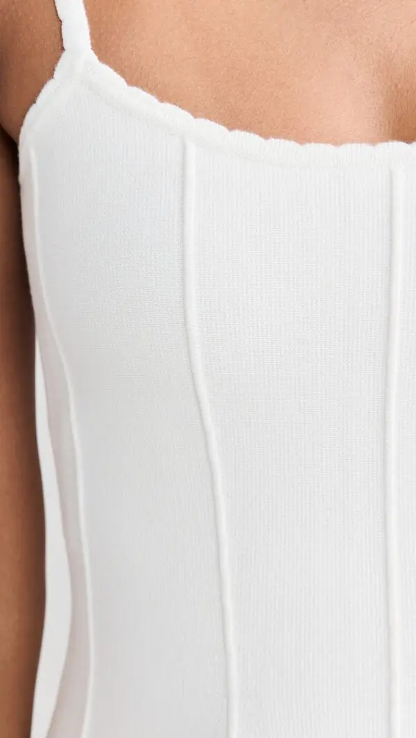 FLEUR DU MAL Flared Corset Dress - Ivory