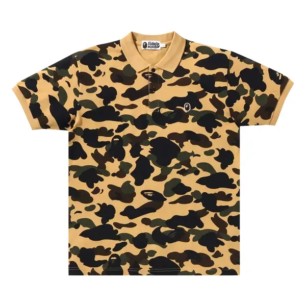 A BATHING APE 1st Camo One Point Polo - Yellow