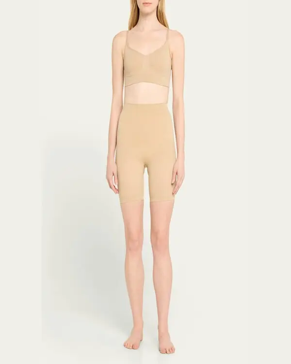 SKIMS Seamless Sculpt Mid-thigh Shorts - Clay
