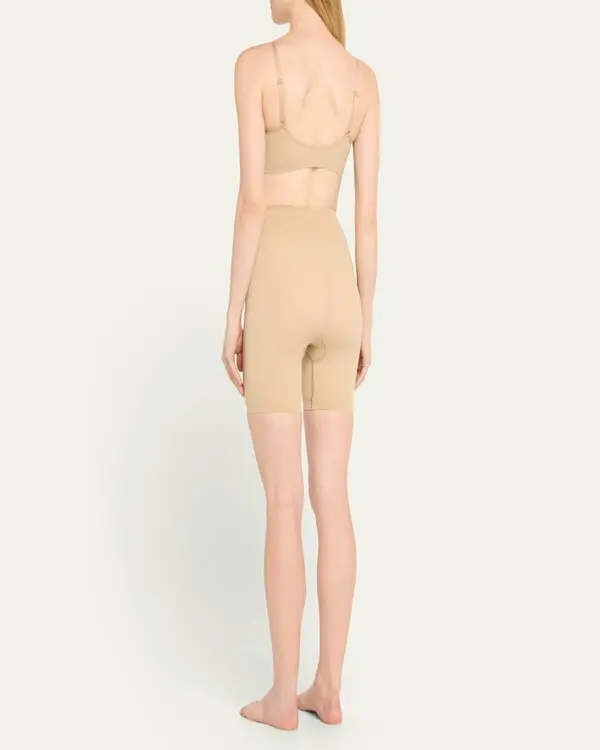SKIMS Seamless Sculpt Mid-thigh Shorts - Clay