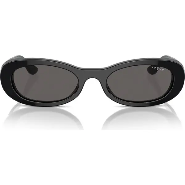 VOGUE 53mm Oval Sunglasses - Black/black Smoke