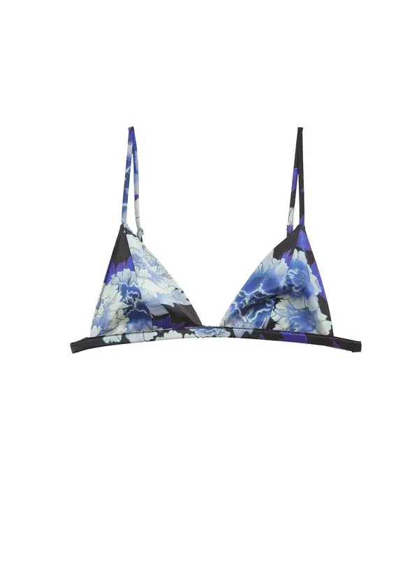 Fleur Du Mal Luxe Triangle Bra - Tokyo Rose