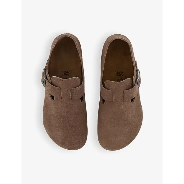 BIRKENSTOCK London Raised-heel Suede Shoes - Taupe