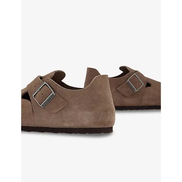 BIRKENSTOCK London Raised-heel Suede Shoes - Taupe