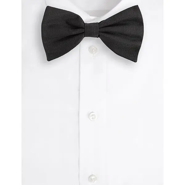REISS Boyle Grosgrain Bow Tie - Black