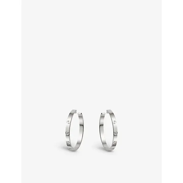CARTIER Love 18ct White Gold Hoop Earrings - One-color