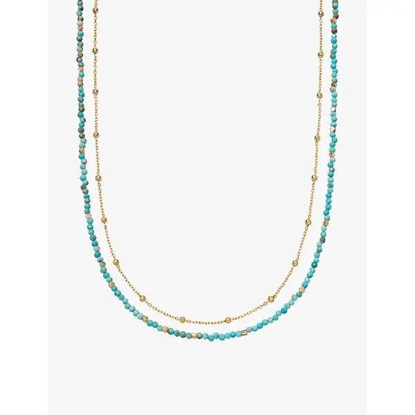 Astley Clarke Biography Turquoise 18ct Gold-vermeil Necklace - Yellow Gold Vermeil