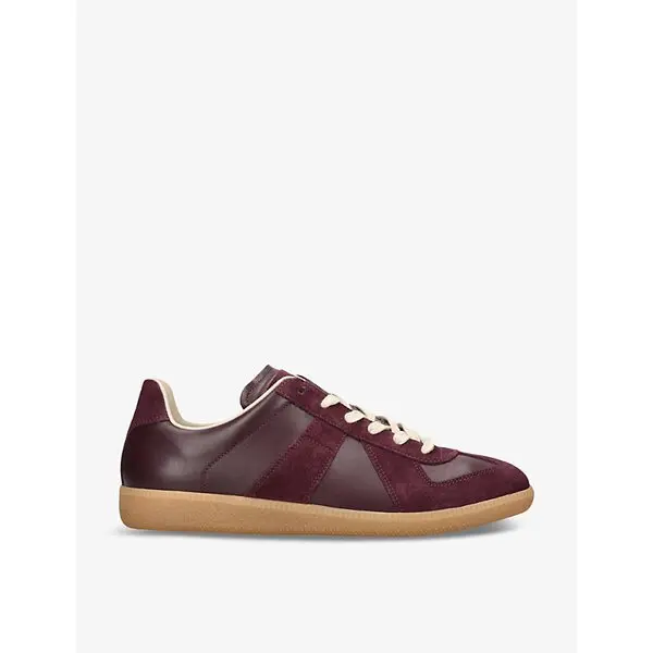 MAISON MARGIELA Replica Leather Low-top Trainers - Wine