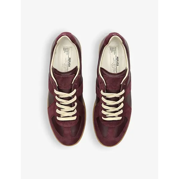 MAISON MARGIELA Replica Leather Low-top Trainers - Wine