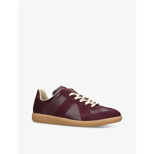 MAISON MARGIELA Replica Leather Low-top Trainers - Wine