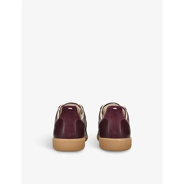 MAISON MARGIELA Replica Leather Low-top Trainers - Wine