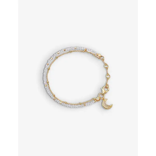 Astley Clarke Vermeil Moonstone Charm Bracelet - Yellow Gold Vermeil