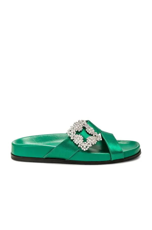 Manolo Blahnik Chilanghi Satin Sandal