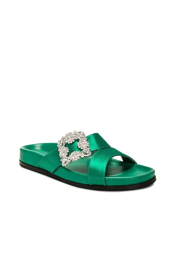 Manolo Blahnik Chilanghi Satin Sandal
