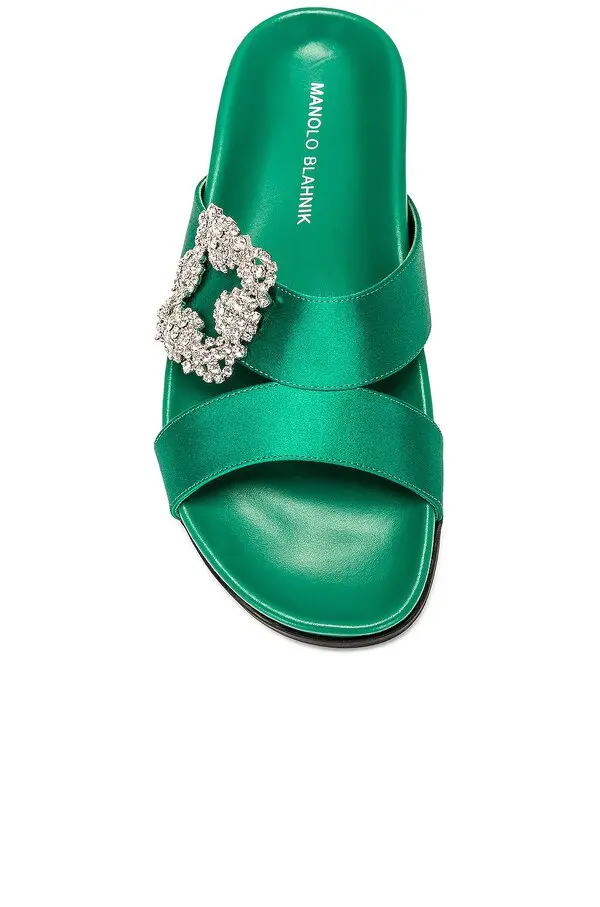 Manolo Blahnik Chilanghi Satin Sandal