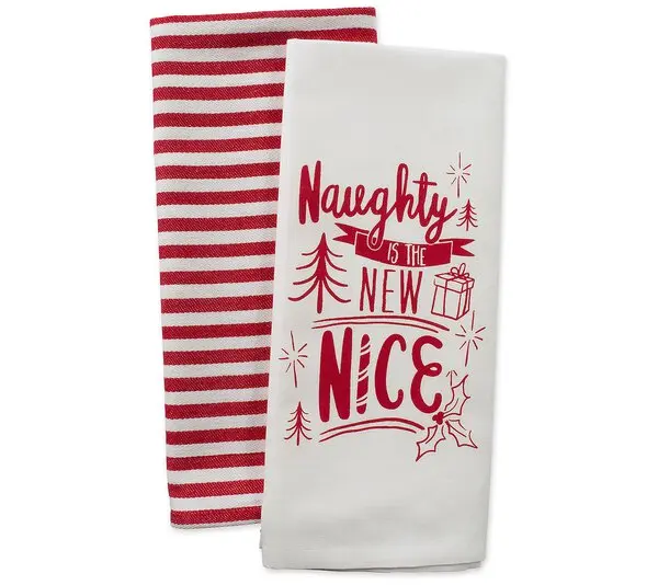 DESIGN IMPORTS Set Of 2 Naughty Nice Kitchen To Wels - One-color