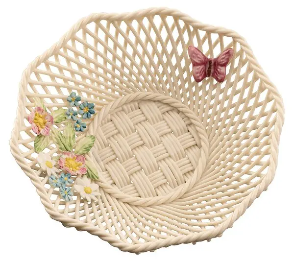 BELLEEK Pottery Wild Hedgerow Summer Basket