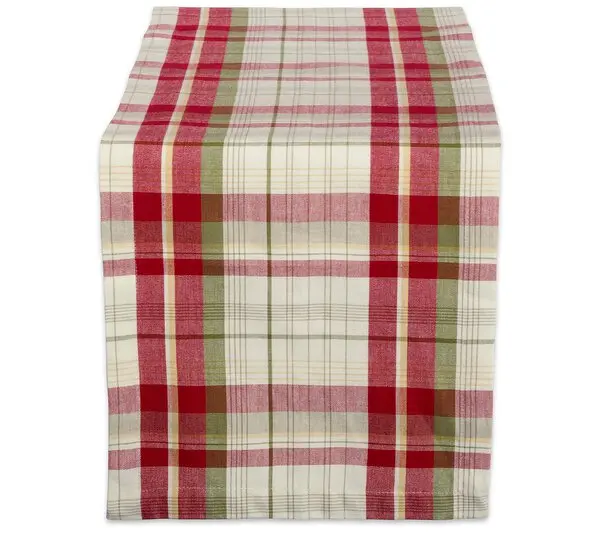 DESIGN IMPORTS Orchard Plaid Table Runner 14x72 - One-color