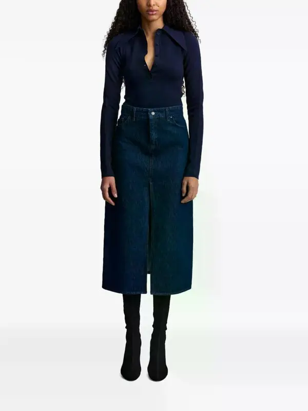 16Arlington Ille Denim Midi Skirt