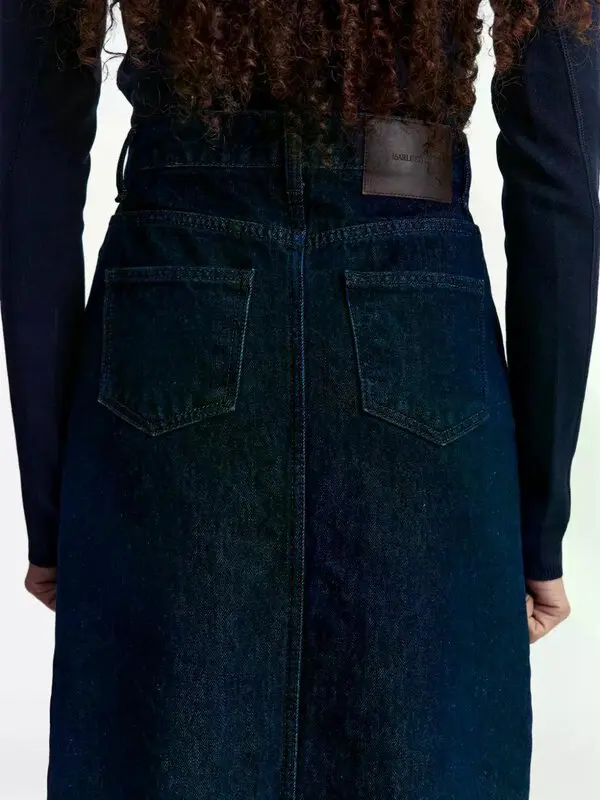 16Arlington Ille Denim Midi Skirt