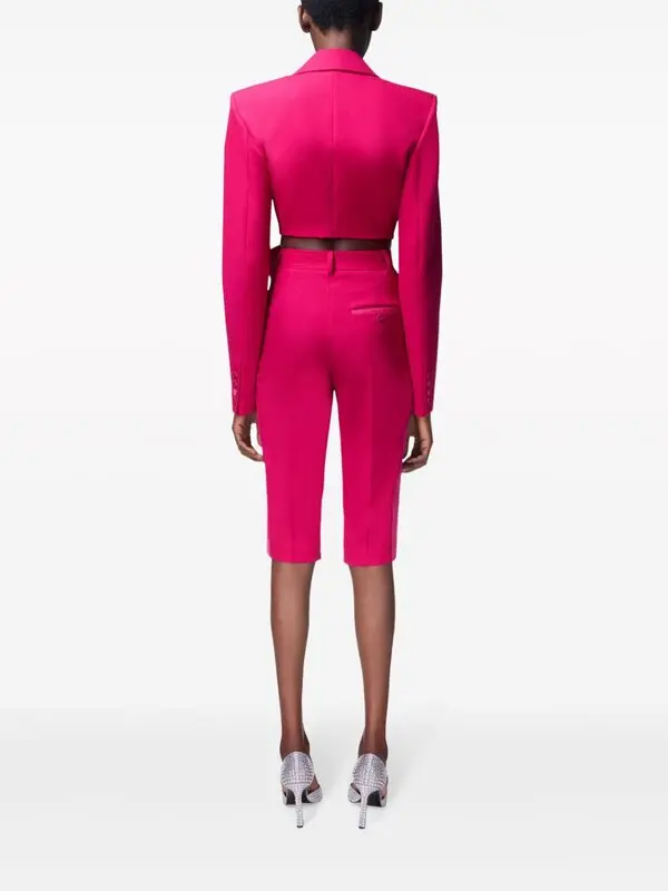 AREA Flower Appliqué Tailored Shorts