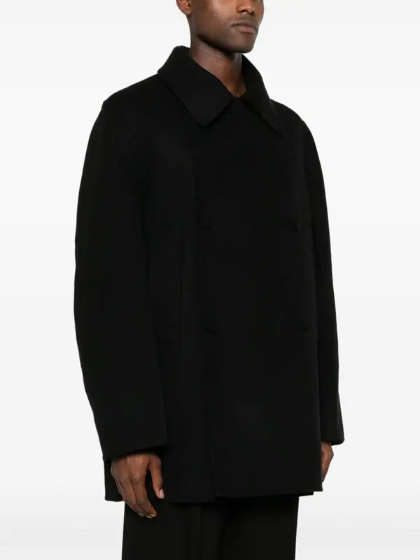 JIL SANDER Double-breasted Fleece Coat
