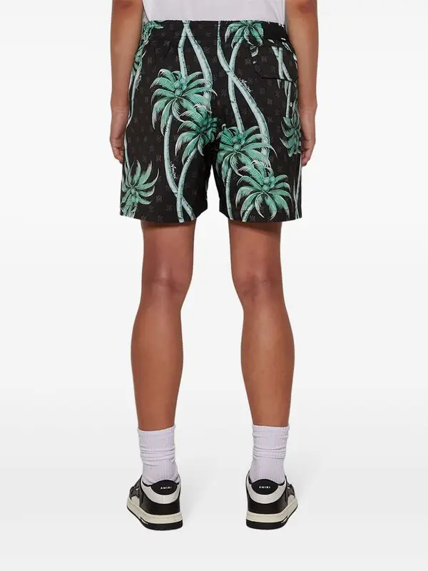 Amiri Palm Tree-print Swim Shorts