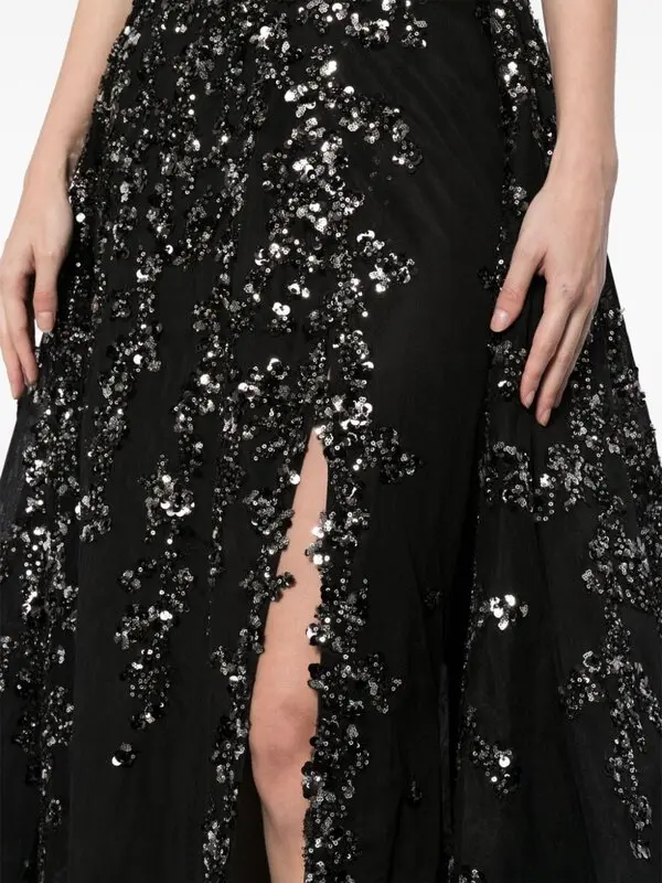 SAIID KOBEISY Sequin-embellished Tulle Gown - Black