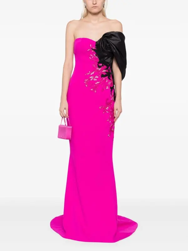 SAIID KOBEISY Crepe Mermaid Gown - Pink