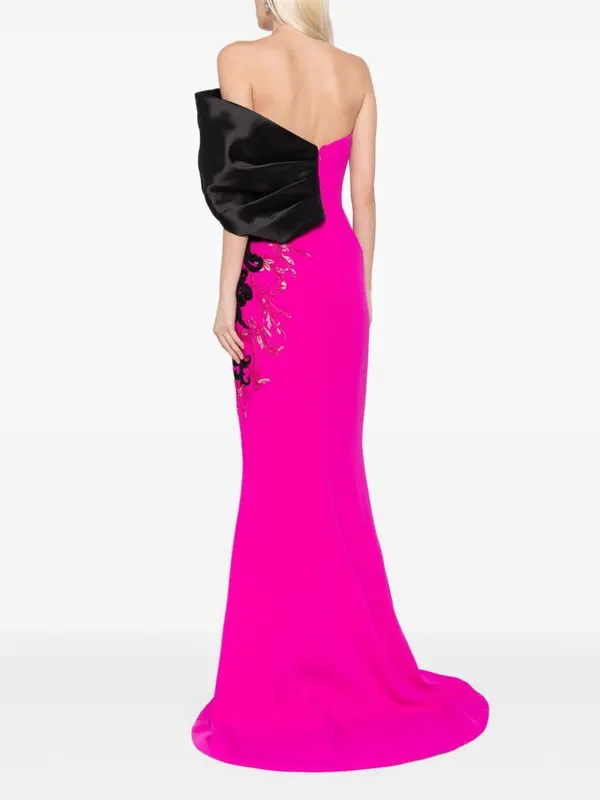 SAIID KOBEISY Crepe Mermaid Gown - Pink