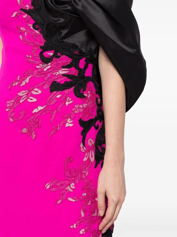 SAIID KOBEISY Crepe Mermaid Gown - Pink